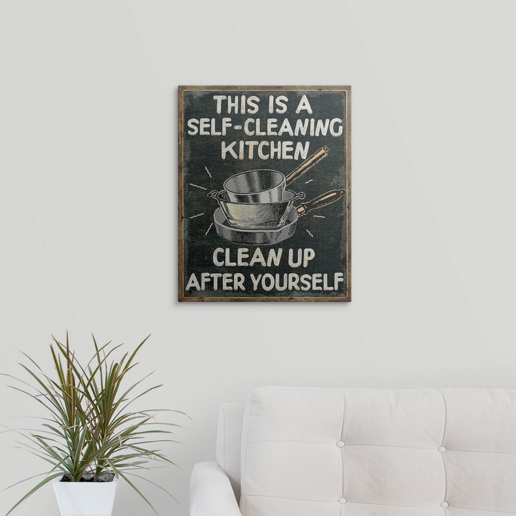 Winston Porter 'Self Cleaning Kitchen' Textual Art | Wayfair