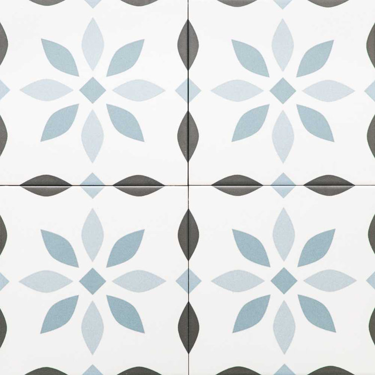Long Island Mosaics & Tile Snowflakes 8.7" X 8.7" Singular Tile Wall ...