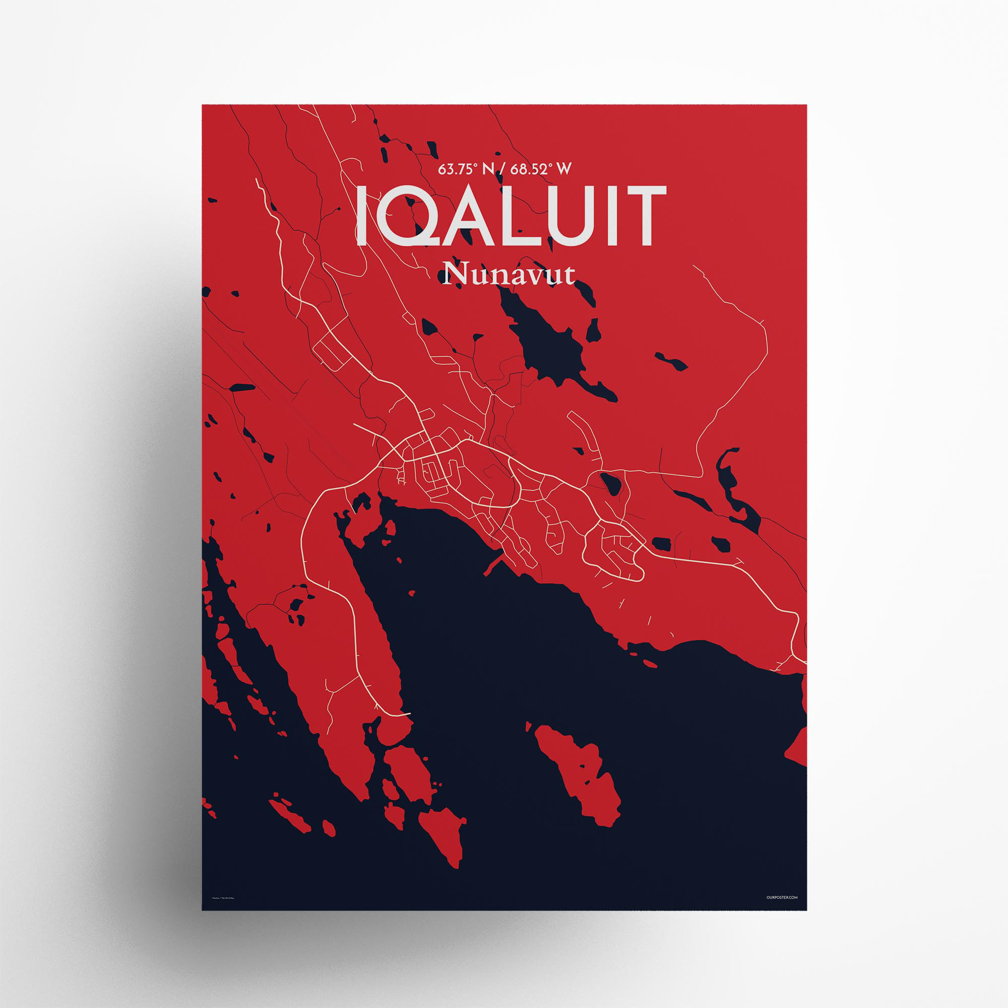 17 Stories Iqaluit City Map Graphic Art - Wayfair Canada