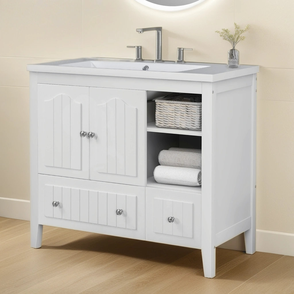 Winston Porter Noraiz 36 Free Standing Single Bathroom Vanity With