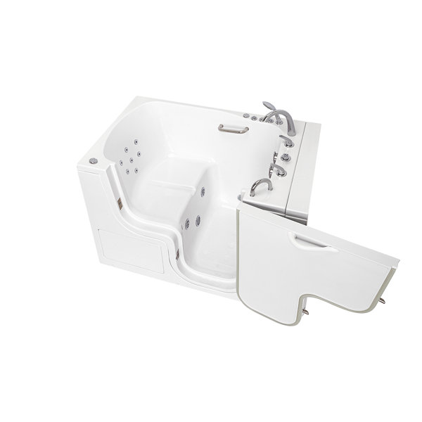 Ella Walk In Bath Wheelchair Transfer 36"x55" Acrylic Hydro Massage w ...