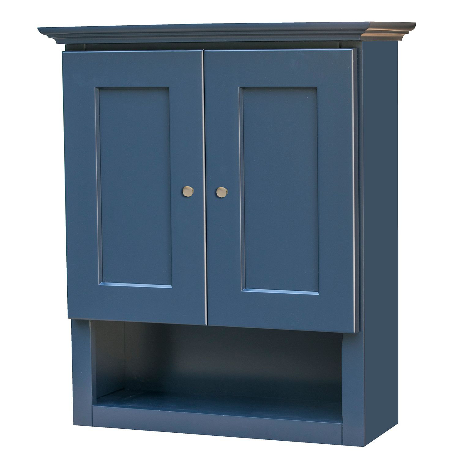 Longshore Tides Hallatrow Sapphire blue over the toilet wall cabinet ...