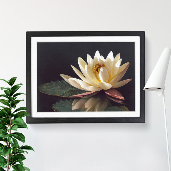 World Menagerie Sparkling Water Lily Flower - Picture Frame Graphic Art ...