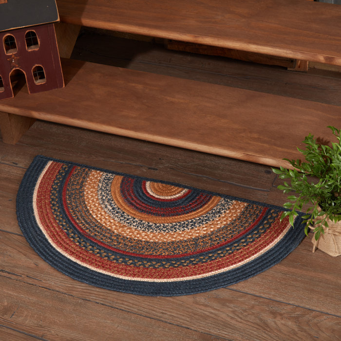 VHC Brands Stratton Hand Braided Jute/Sisal Navy Rug | Wayfair