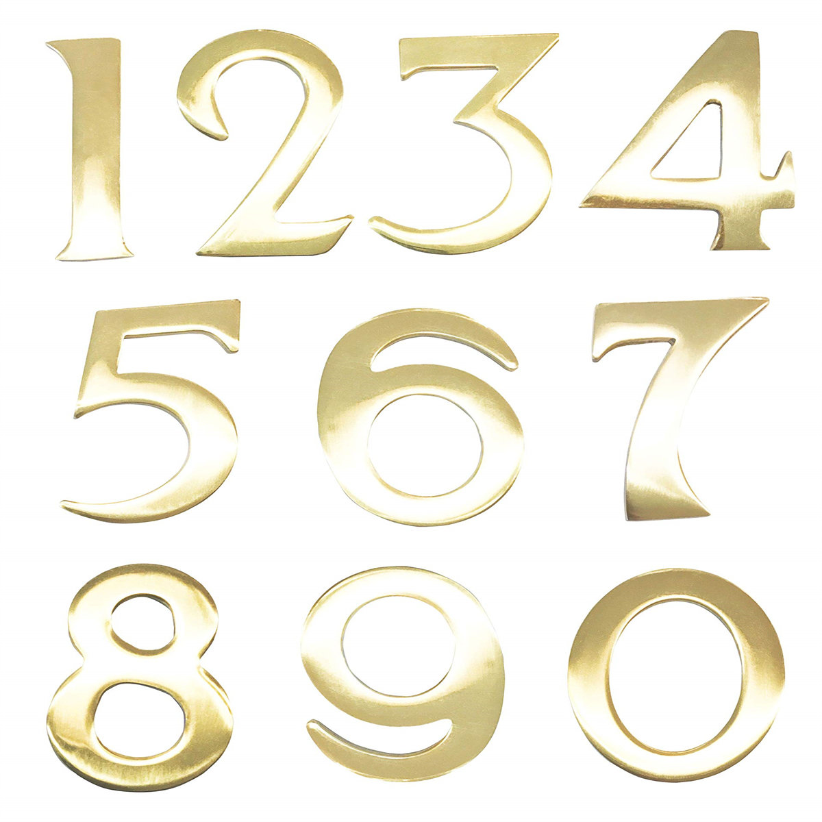 COBEKY 6 Customized 3-Inch Brass Mailbox Numbers – Pick Your Numbers ...