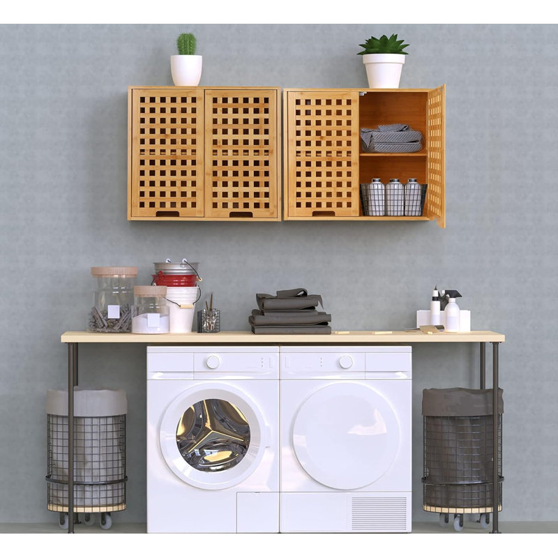 Foundry Select Tornell Bamboo Wall Bathroom Cabinet | Wayfair