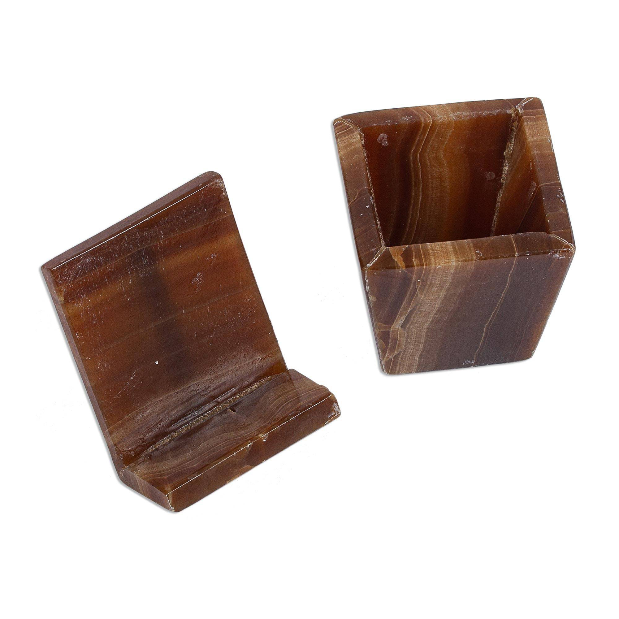 Hokku Designs Avante Marble Desk Organizer Set | Wayfair