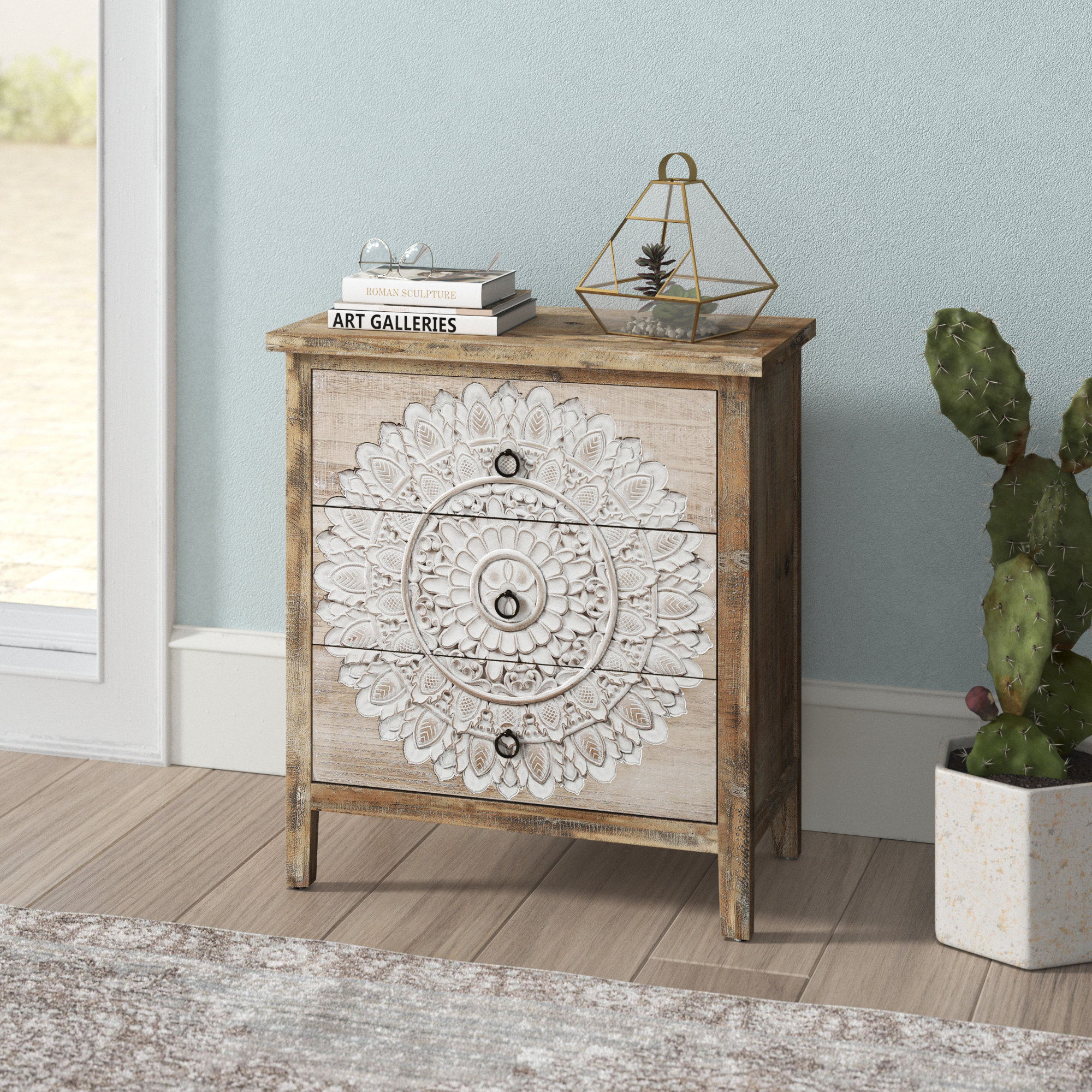 Mistana™ Feltonville 3 Drawer Accent Chest & Reviews | Wayfair