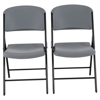Lifetime Plastic/Resin Stackable Folding Chair Folding Chair Set ...