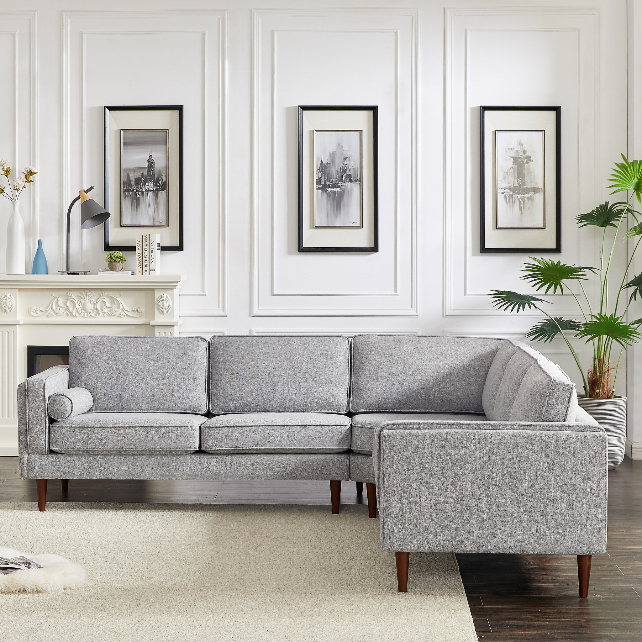 Etta Avenue™ Isaak 105" Wide Symmetrical Corner & Reviews | Wayfair