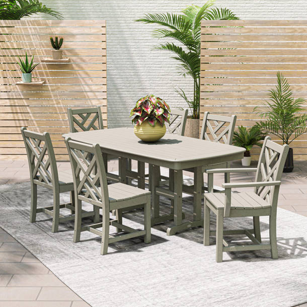 POLYWOOD® Chippendale 7-Piece Farmhouse Dining Set & Reviews | Wayfair