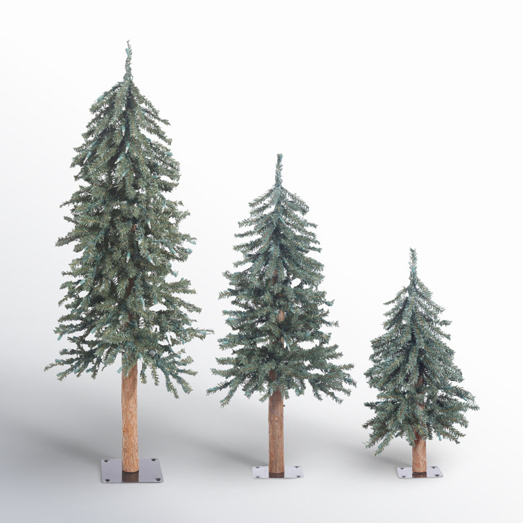Natural Bark Alpine 7.5' Artificial Pine Christmas Tree & Reviews ...