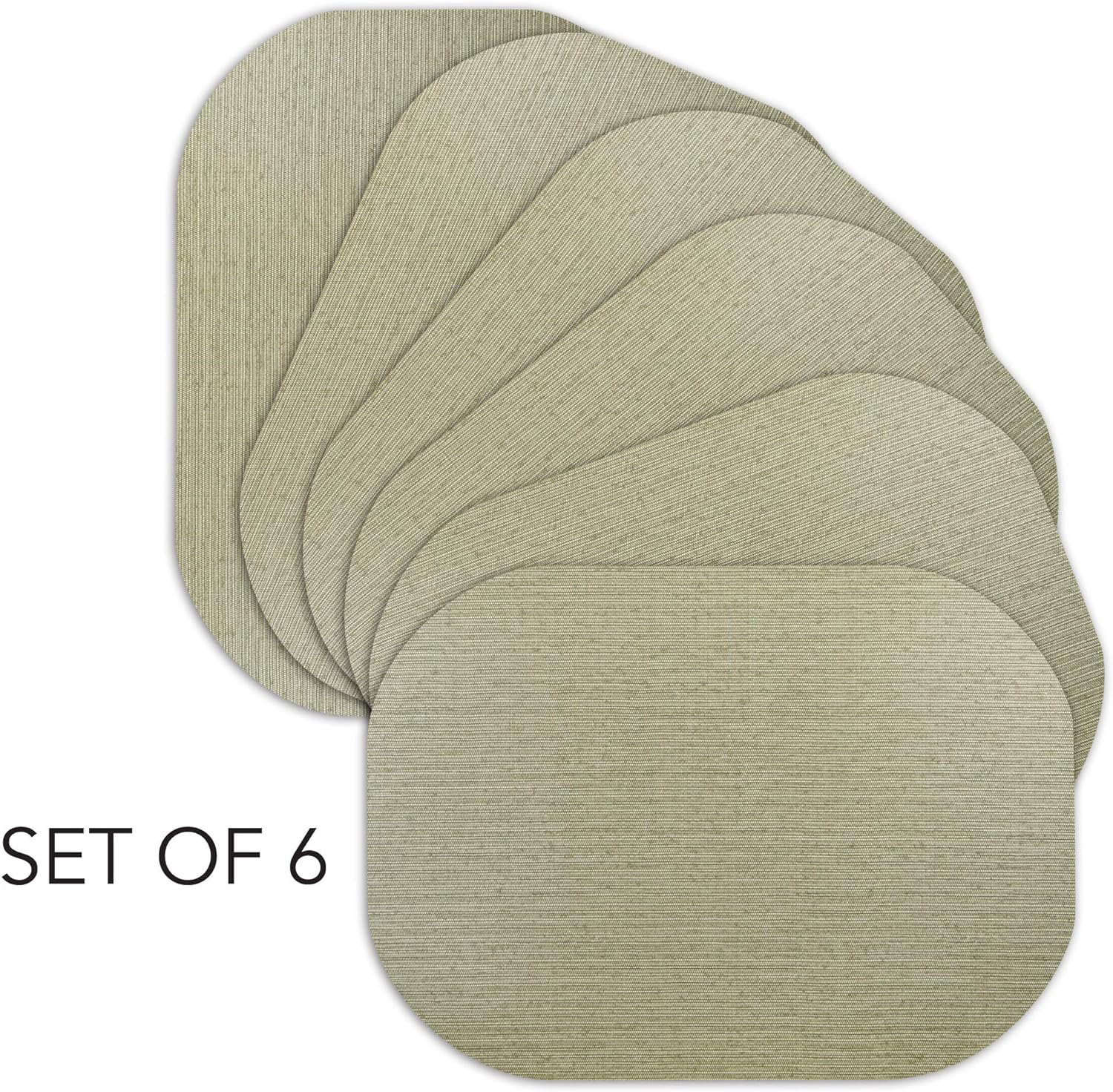 Passetas Oval Placemats For Kitchen Table And Dining Room, 6-Piece Set ...