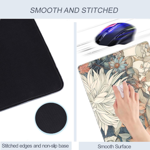 Darby Home Co Angeliah Floral Desk Mat Boho Aesthetic Flower Desk Matt ...