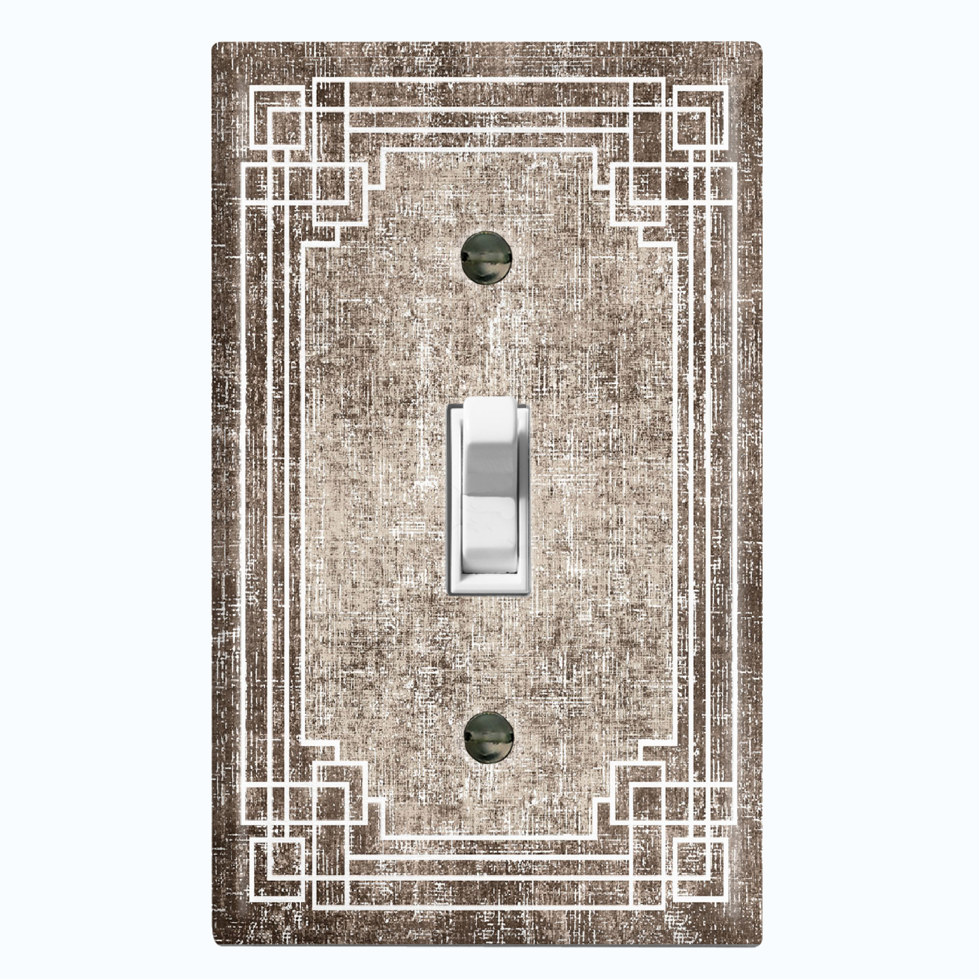 WorldAcc Metal Light Switch Plate Outlet Cover (Geometric Abstract ...