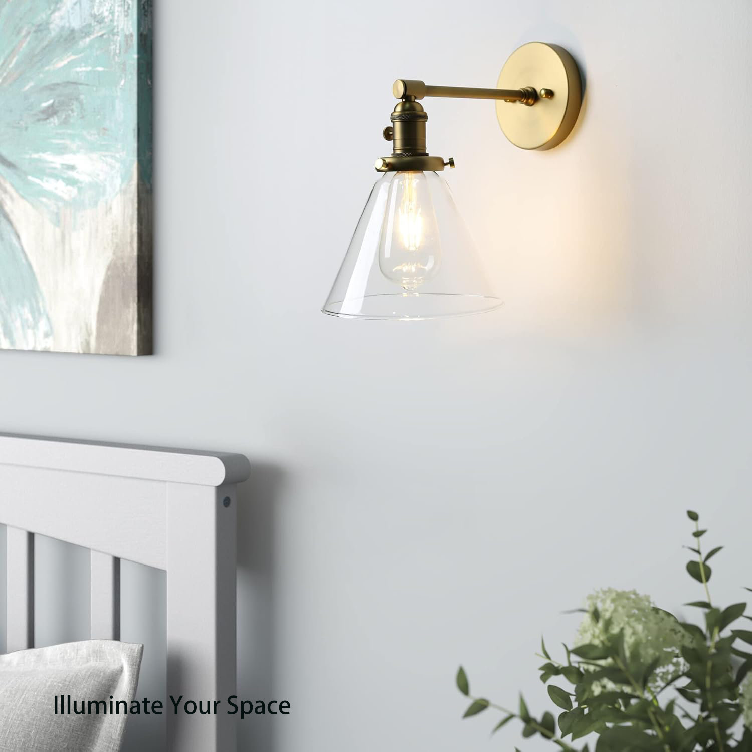 Breakwater Bay Industrial Wall Sconce Light Single Light Wall Lamp for ...