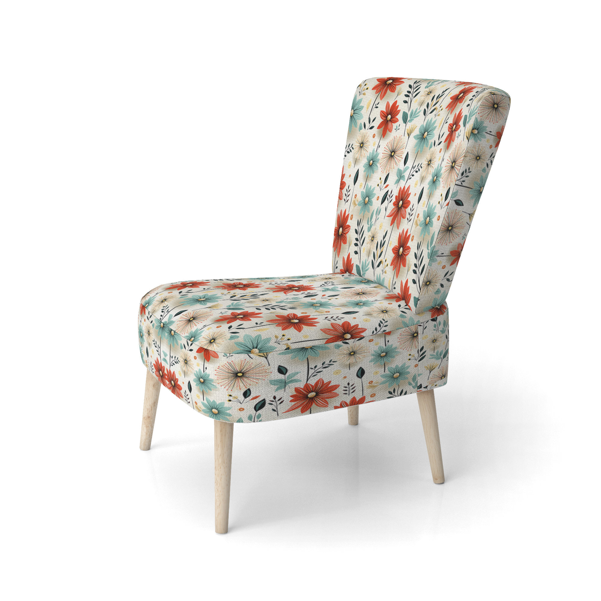 Red Barrel Studio® Beige Coastal Harmony Floral Pattern II ...