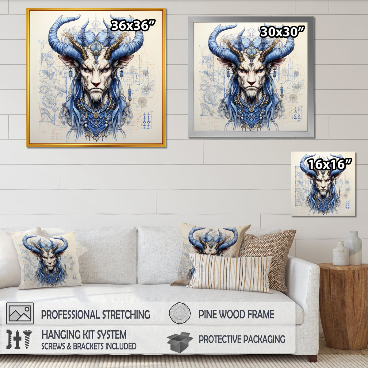 Trinx Blue Mythical Creature - Mythical Creatures Wall Art | Wayfair