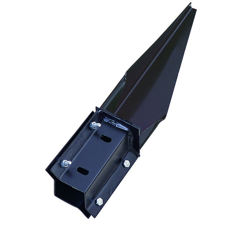 Forest Garden Black Metal Line Post for Posts | Wayfair.co.uk