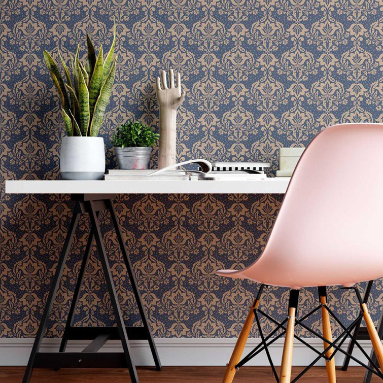 House of Hampton® Delfred Peel & Stick Damask Roll | Wayfair