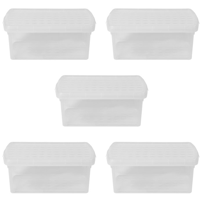 Wham Clip Rectangular Plastic Storage Boxes with Secure Clip Lock Lids ...