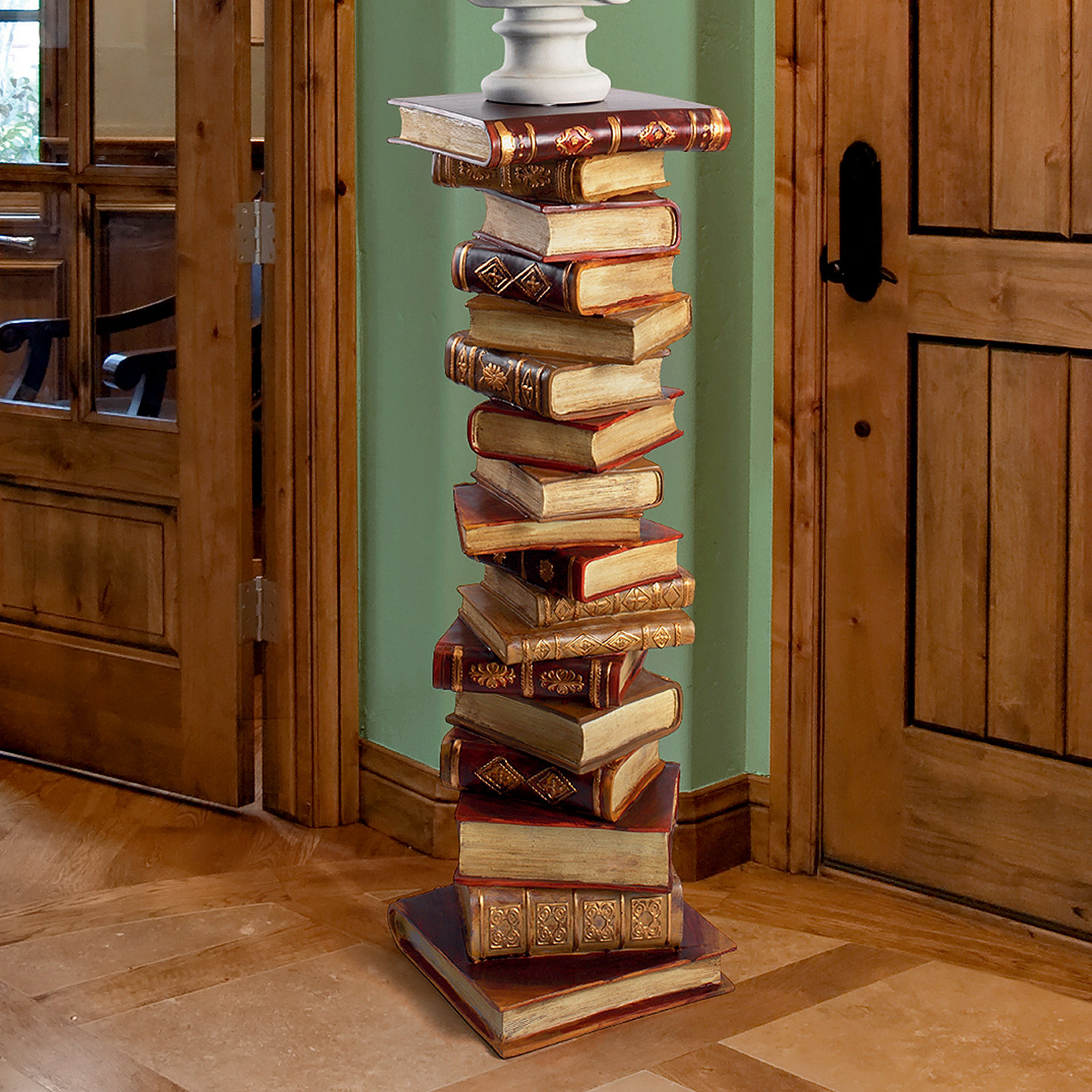 Design Toscano Power of Books Sculptural Pedestal | Wayfair