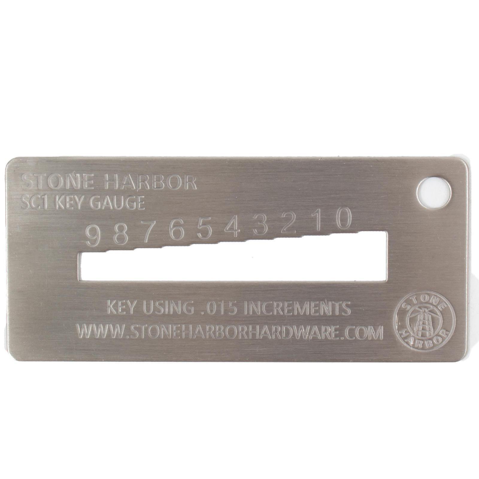 Stone Harbor Hardware SC Key Gauge, Keying Part By Stone Harbor ...