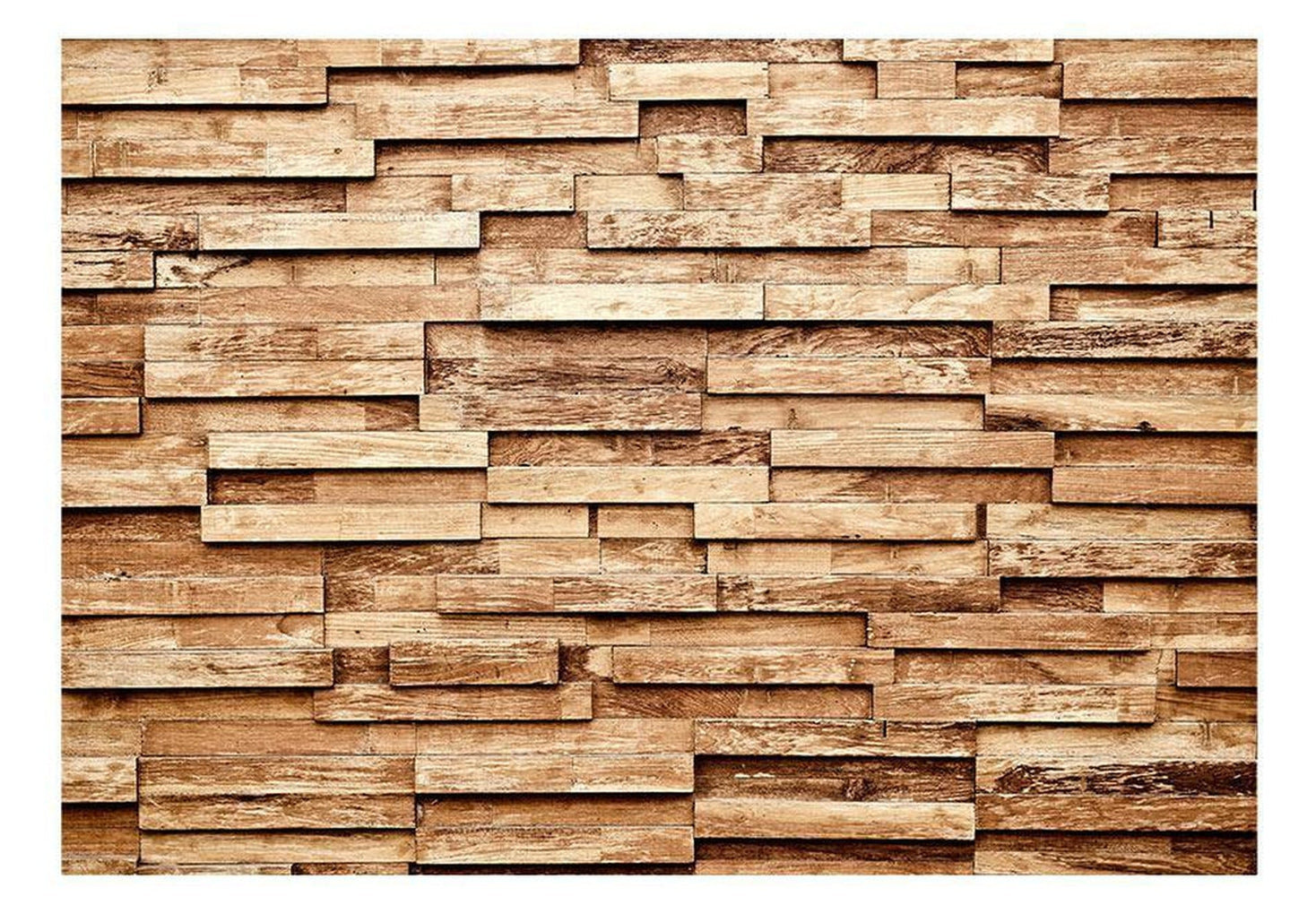 17 Stories Wooden Palet Strips Wall Wall Mural | Wayfair