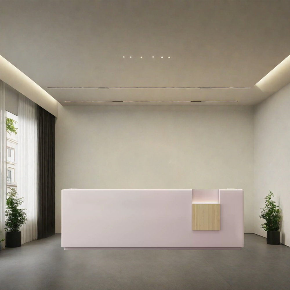 Orren Ellis Modern Welcome Counter with Cashier Station and Storage ...