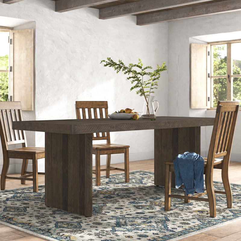 Birch Lane™ Thompkins 84.5" Solid Wood Dining Table & Reviews | Wayfair