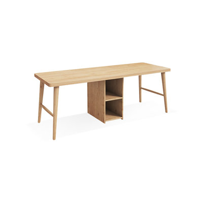 Furnire Lewi Burlywood Rectangular Solid Wood desks | Wayfair