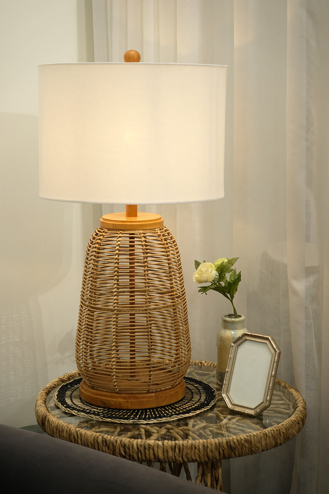 Bay Isle Home™ Isidro Wicker/Rattan Table Lamp - Wayfair Canada
