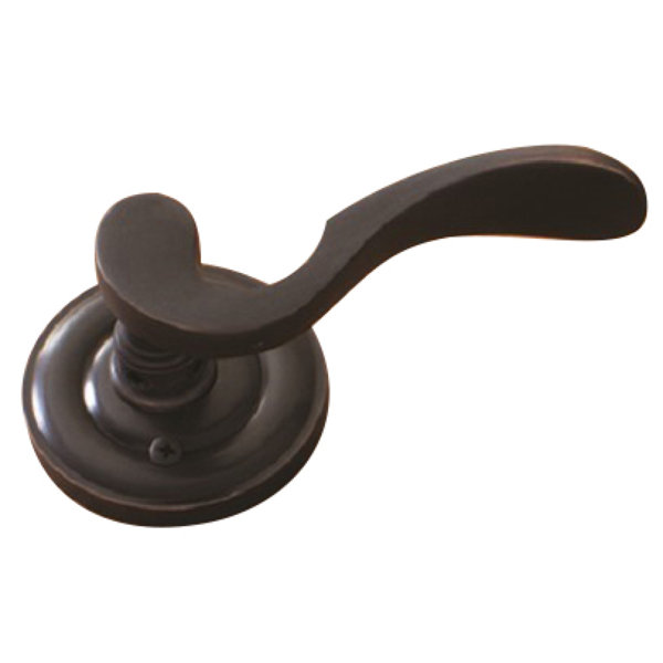BRASS Accents Trad Rose Wave/Drop Double Dummy Door Lever with Round ...