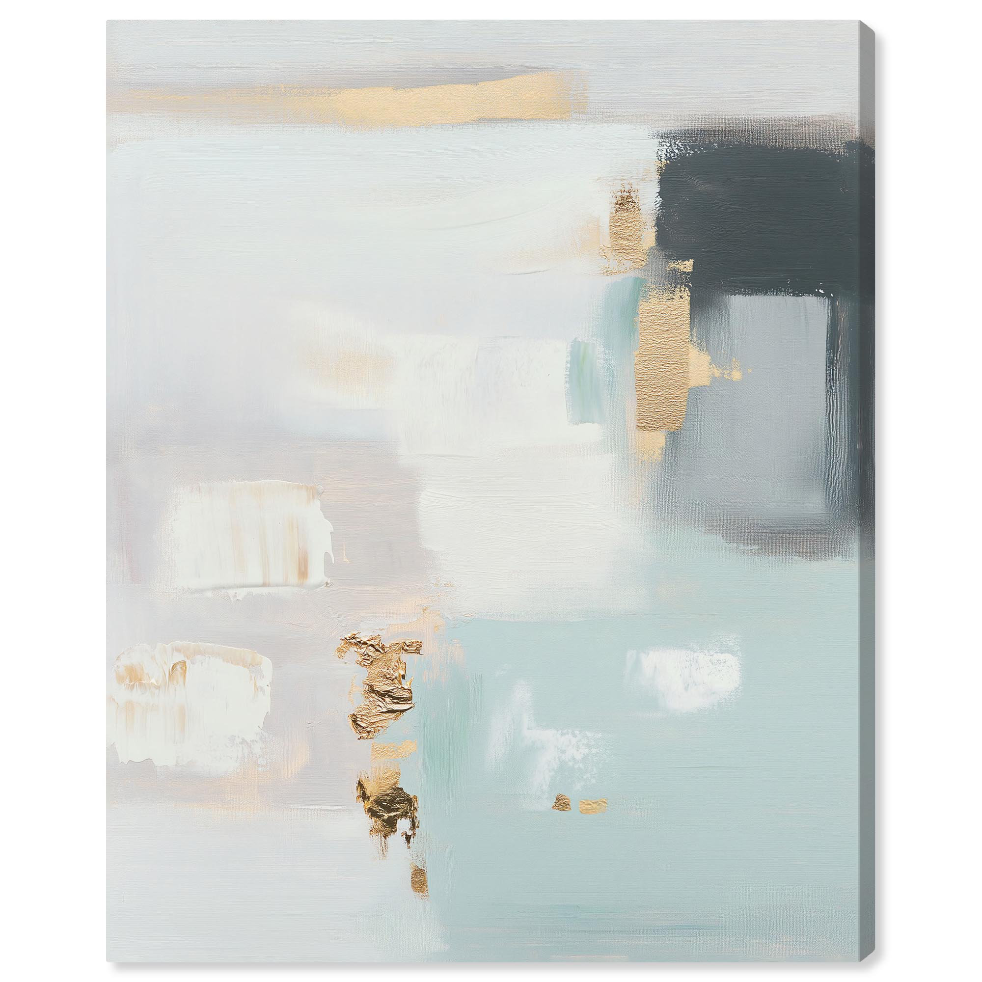 Art Remedy Misty Luxe I Canvas Moody Abstracts by Art Remedy | Wayfair