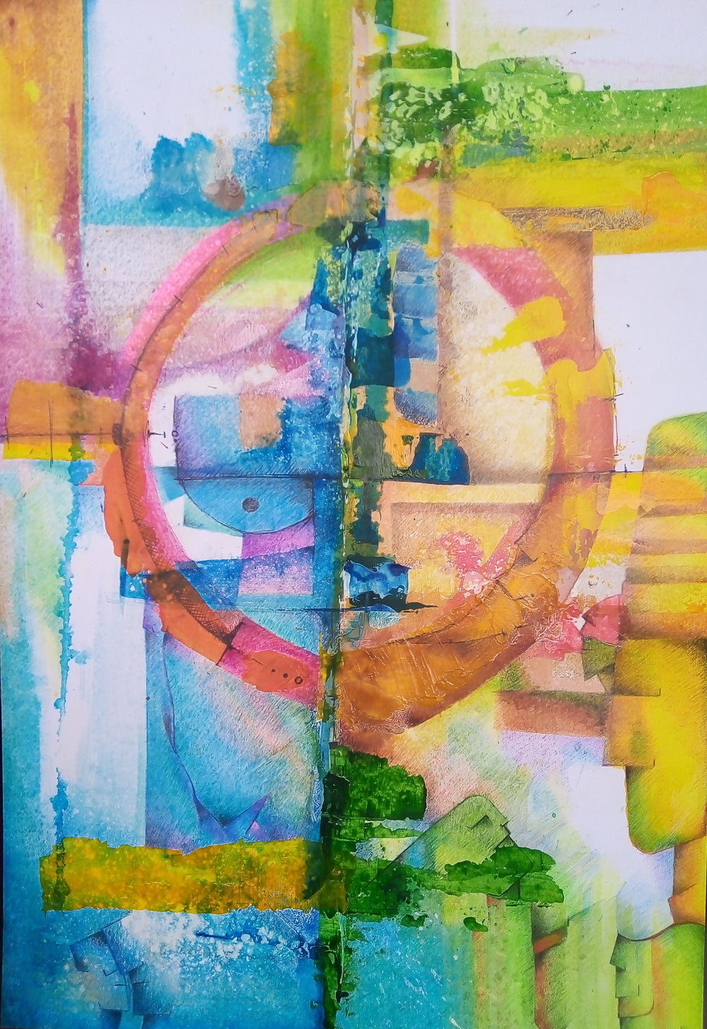 Robert Allen Circolor by Alejandro Santos - Unframed Painting on Paper ...