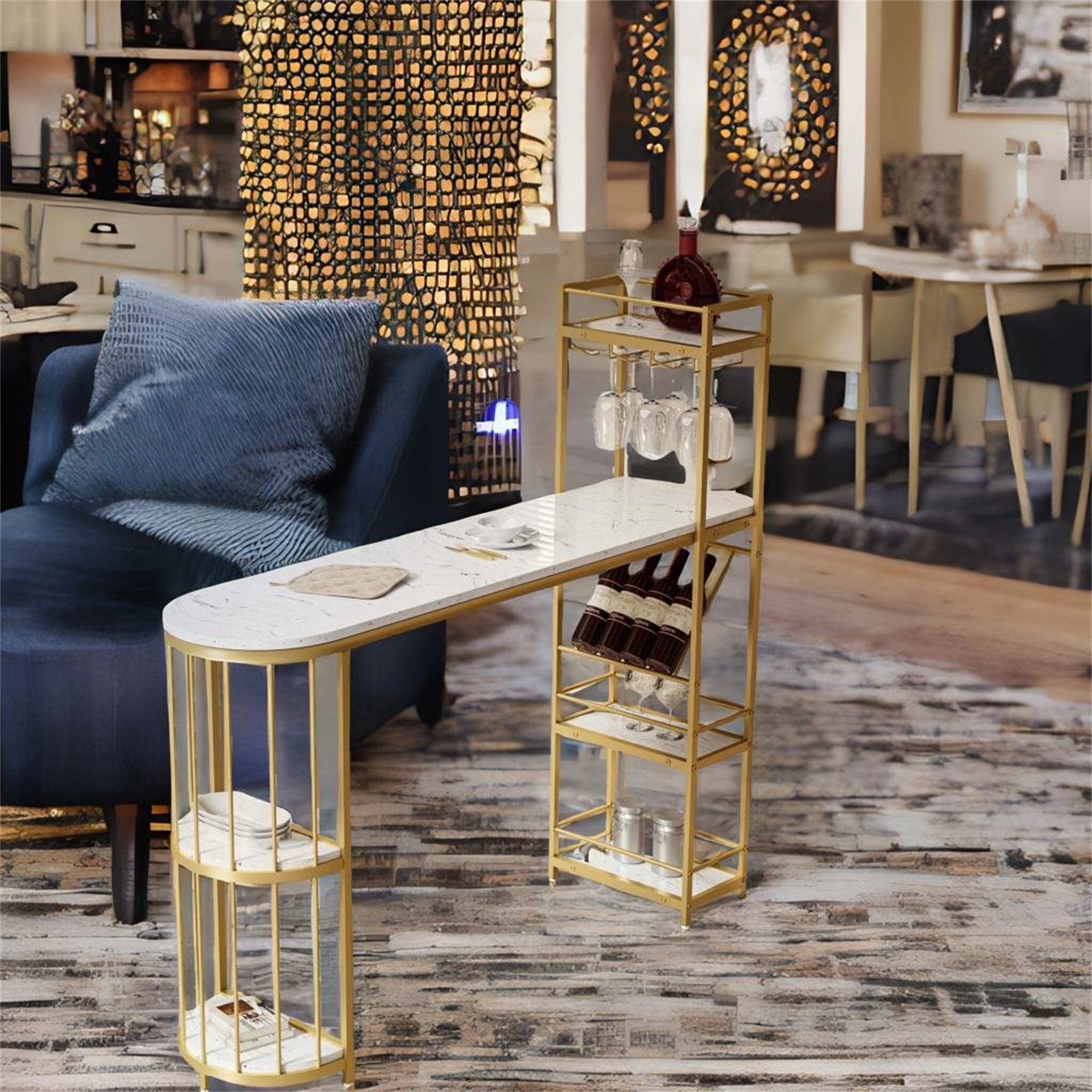 Mercer41 Papino 62.9'' Bar Table | Wayfair