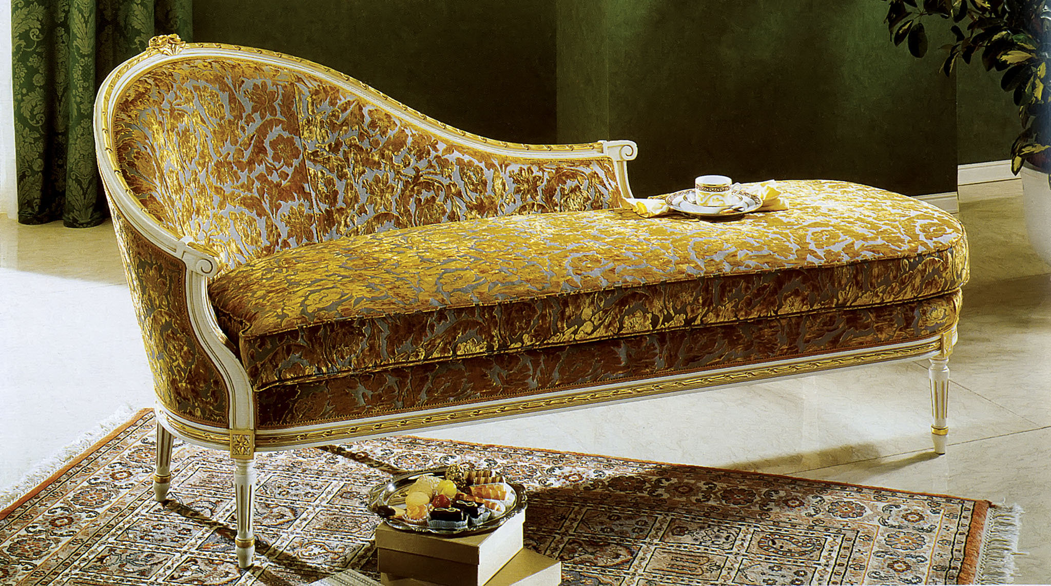 David Michael Dormeuse One Arm Recessed Arms Chaise Lounge | Wayfair