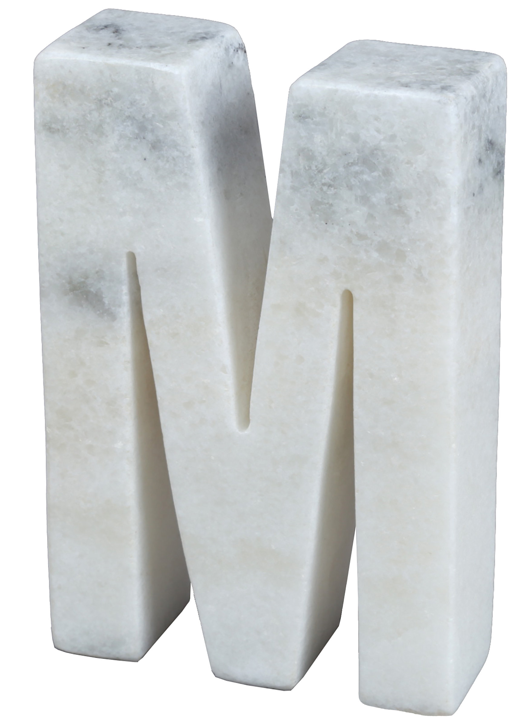 Ivy Bronx Marble Stone Letter M Bookend - Wayfair Canada