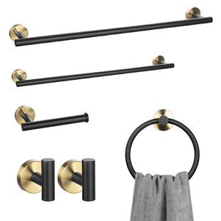 Black Bathroom Hardware Sets You'll Love | Wayfair