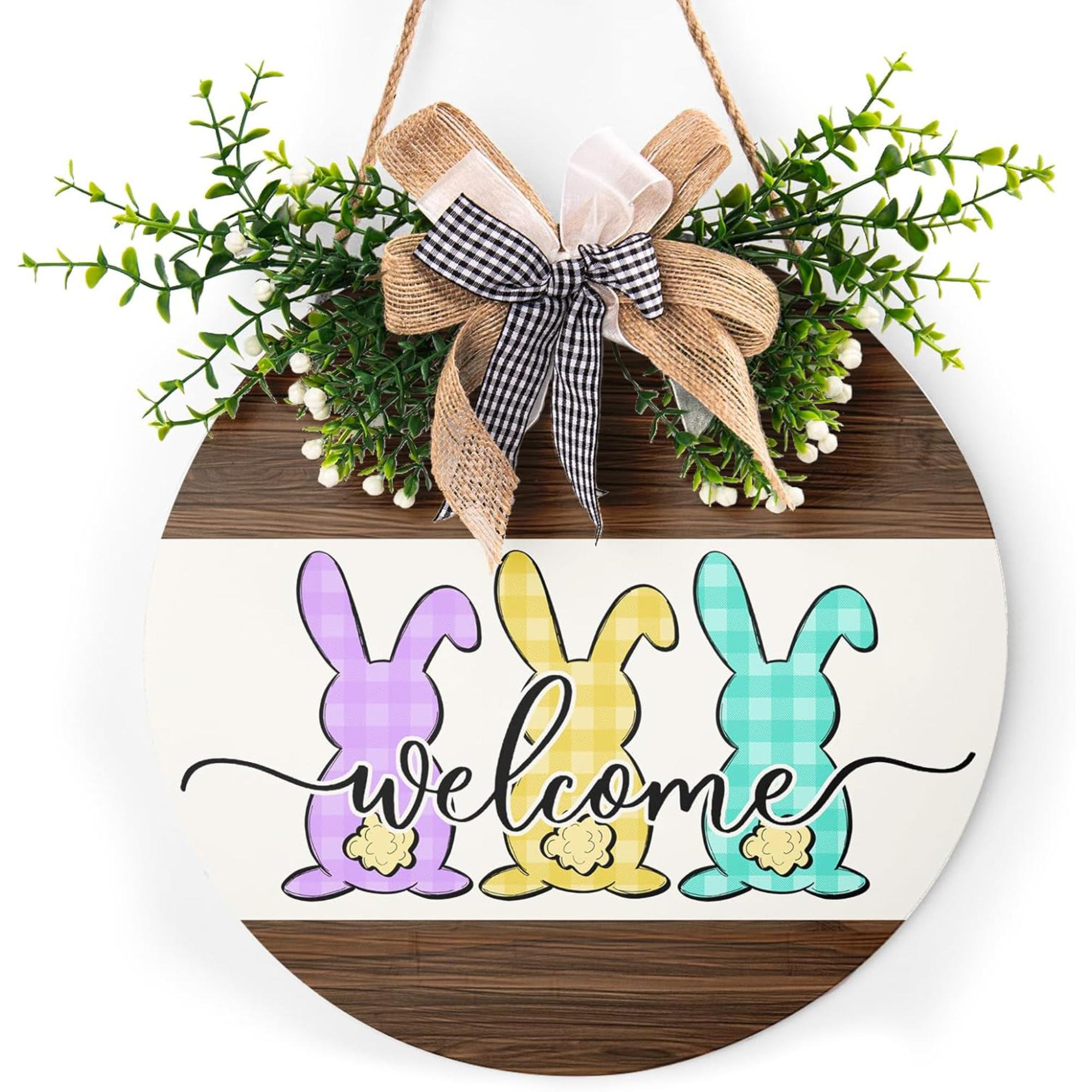 The Holiday Aisle® Happy Easter Sign Easter Bunny Rabbit Sign Easter ...