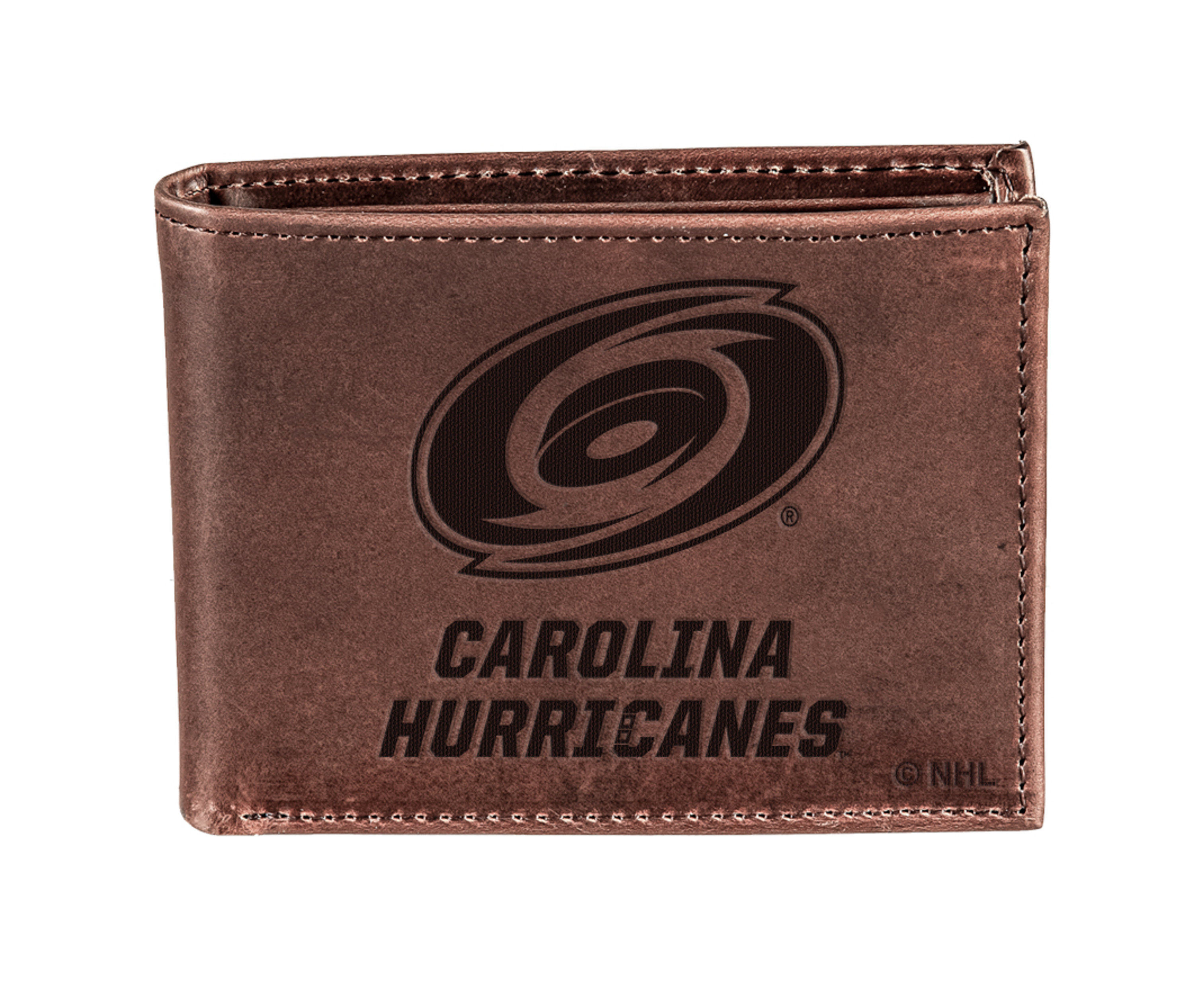 Evergreen Enterprises, Inc Carolina Hurricanes Brown Leather Bi-Fold ...