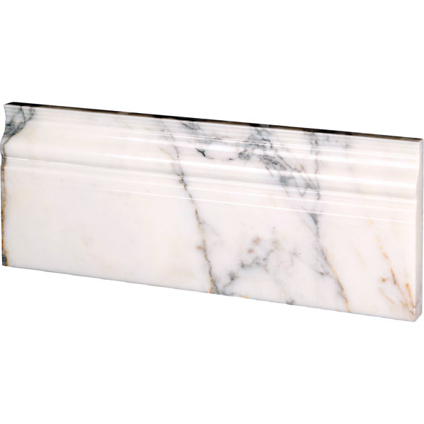 Belluno Designs 12'' L x 5'' W Marble Tile Trim - Wayfair Canada