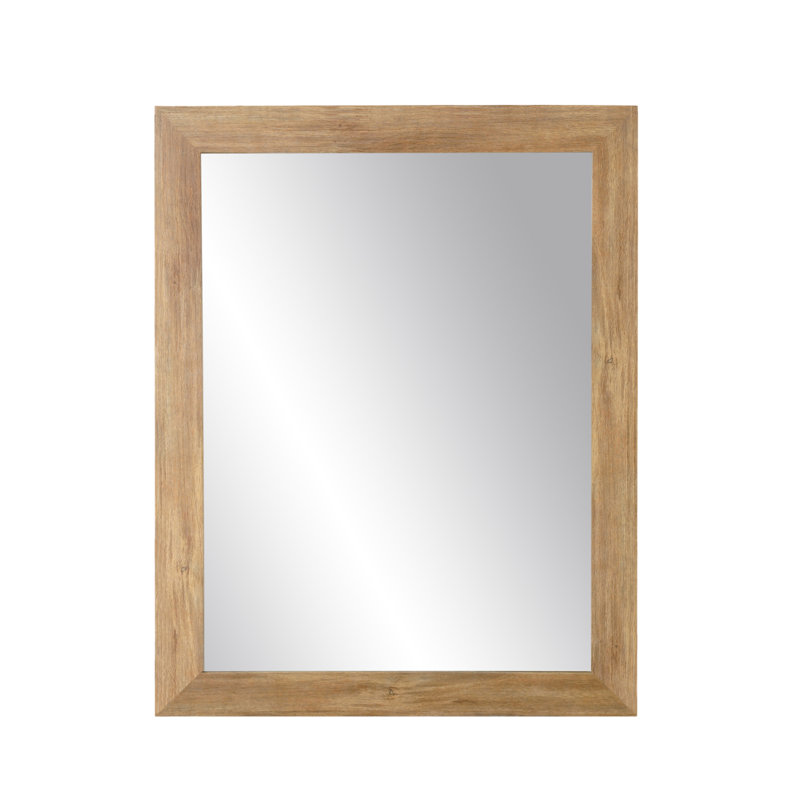 Highland Dunes Fabia Wood Rectangle Mirror & Reviews | Wayfair