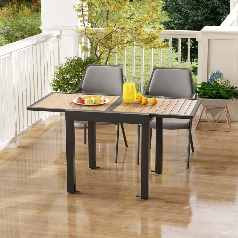 Latitude Run® 31.5"-63" Extendable Patio Table L-shaped Brace Included ...
