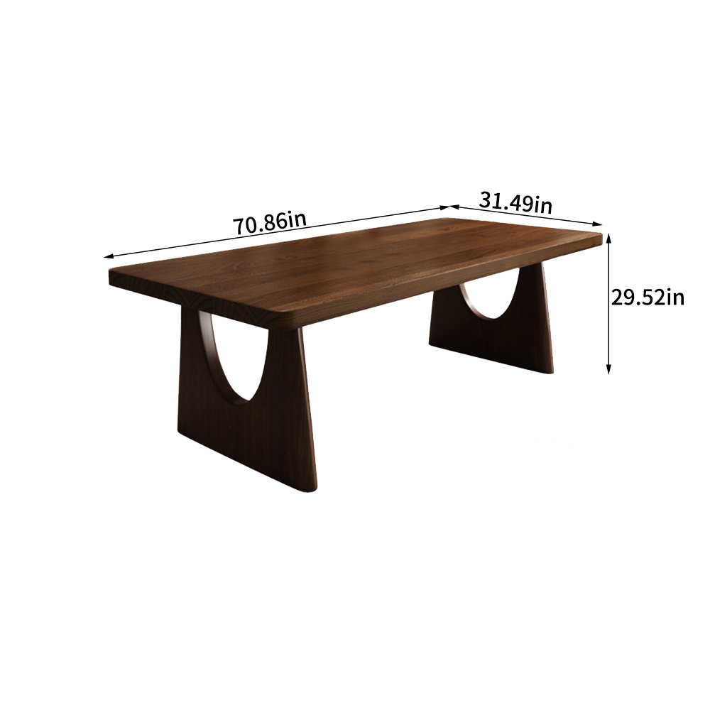 HEshihome Rectangular Modern Simple Solid Wood Dining Tables | Wayfair
