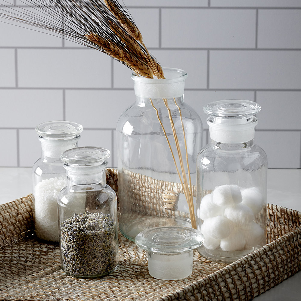 Anchor Hocking; 4 Piece Etched Apothecary Set | Wayfair