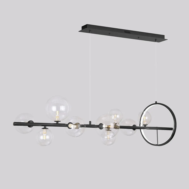 George Oliver Janal Bubi Modern Black Island Pendant Light For Kitchen ...