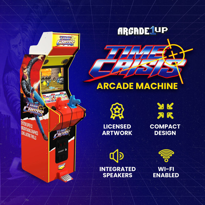 Arcade 1Up Arcade1Up 17" Screen Multiplayer TIME Crisis Arcade Machine ...
