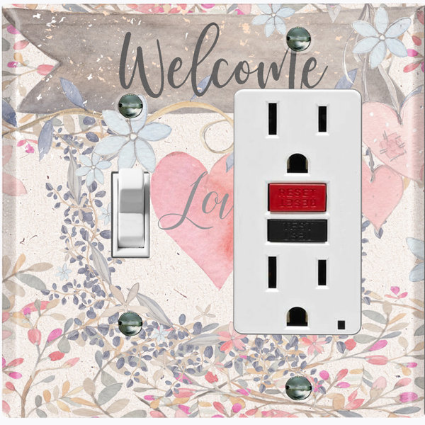WorldAcc Patterned 2 - Gang Standard Combination Wall Plate | Wayfair