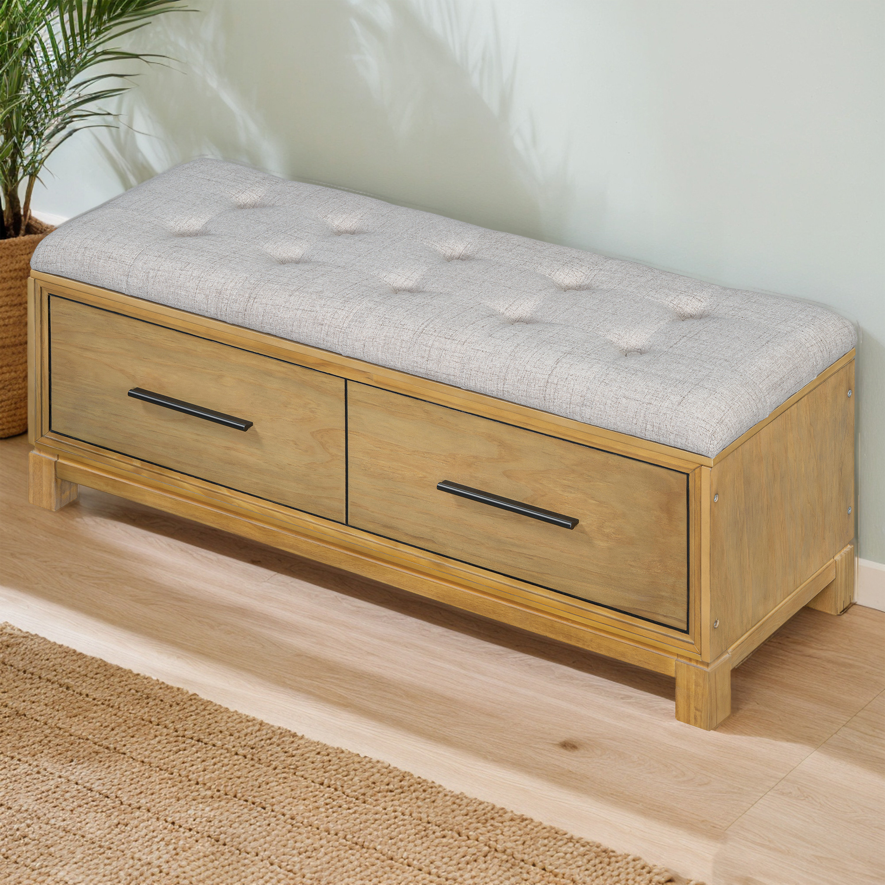 Lark Manor™ Shoe Bench With Removable Cushion, Entryway Bench With ...